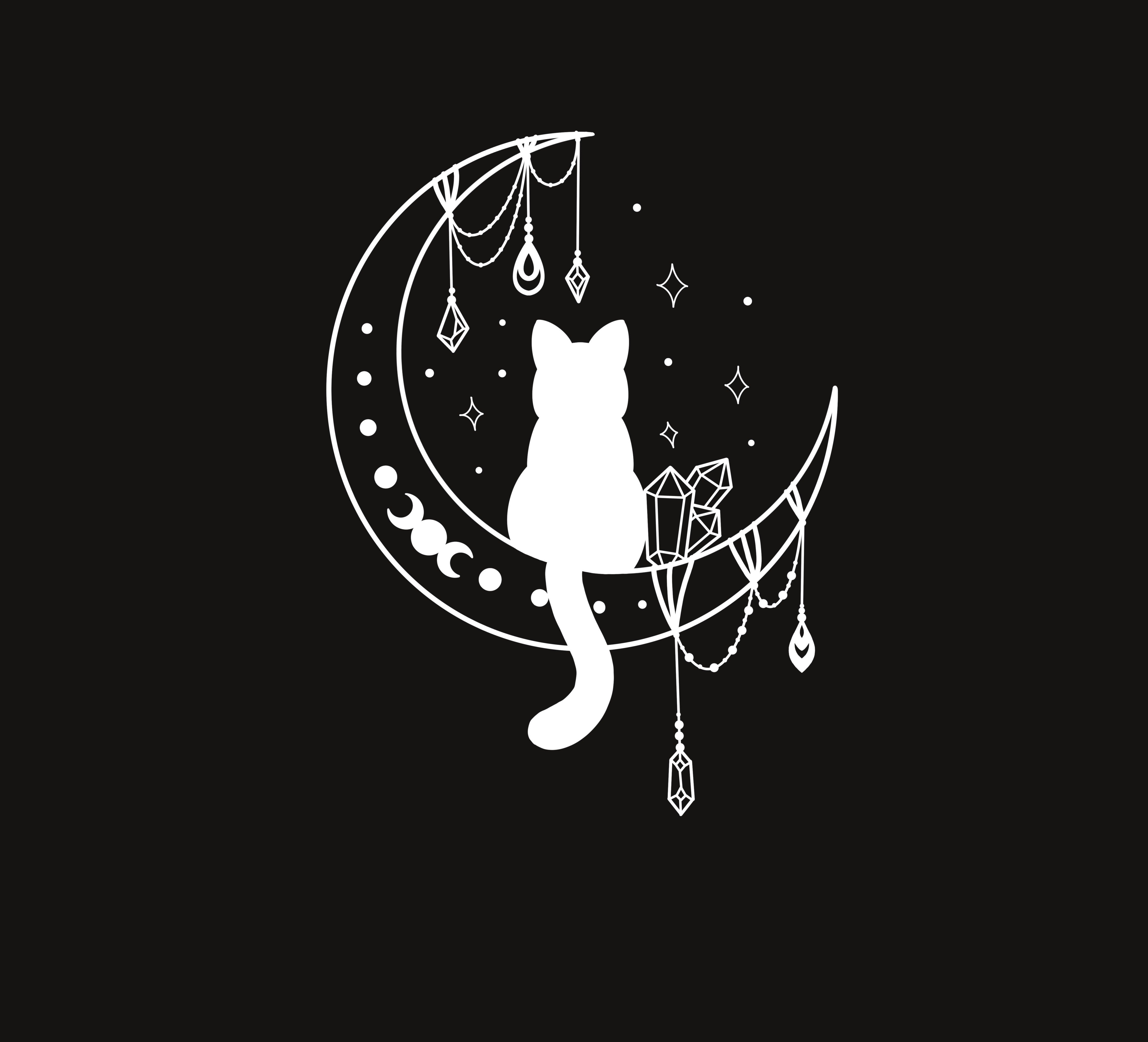 Moonlit Cat Crystals